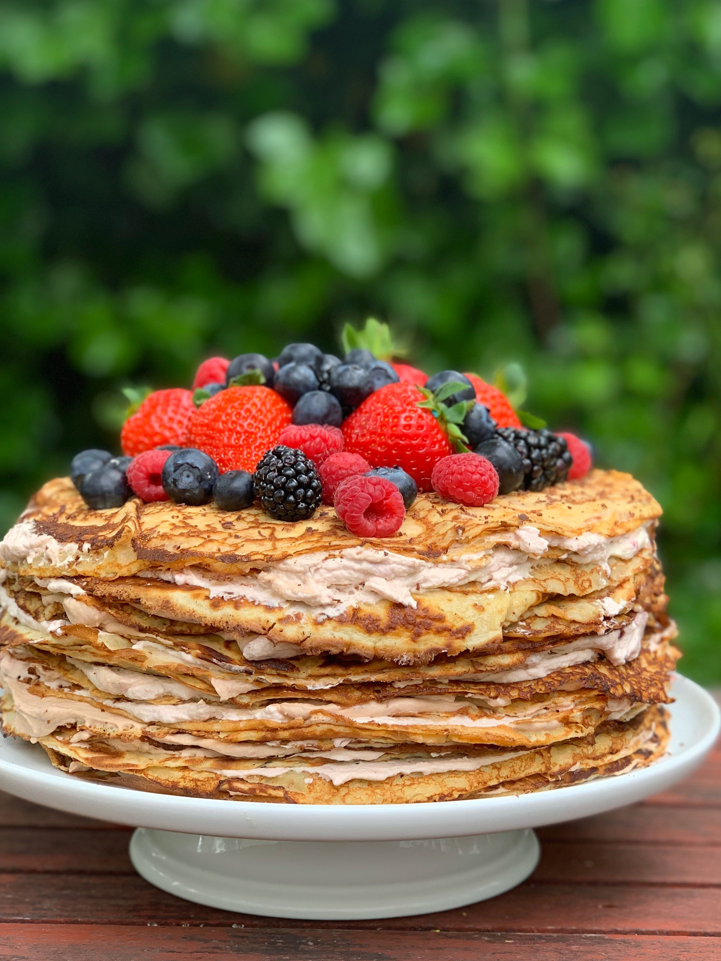 Pandekagekage - Opskrift på lækker pandekagekage af Mette Grønbjerg